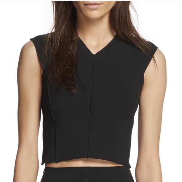 rag & bone | Tops | Rag Bone Seamed Crop Top With Cross Back | Poshmark